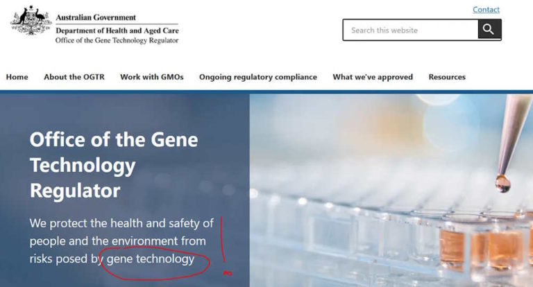 Australia’s Gene Technology Regulator did NOT assess the new gene ...