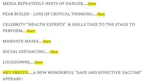 Problem – Reaction – Solution | Totality of Evidence